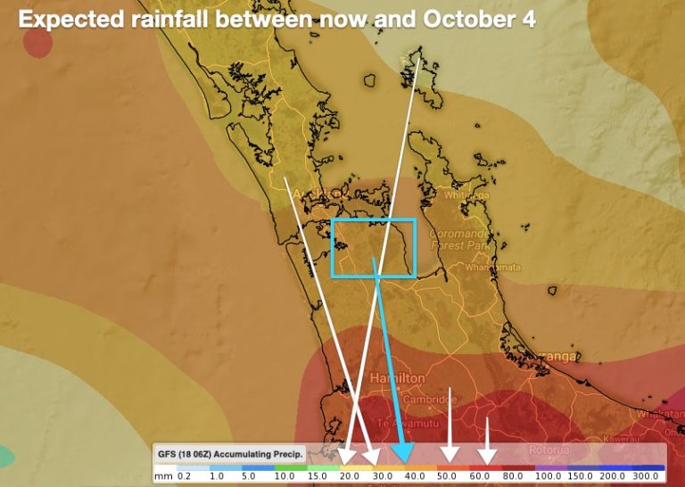 NZ’s accumulated Rainfall over the past 24 hours & 7 days, Auckland ...