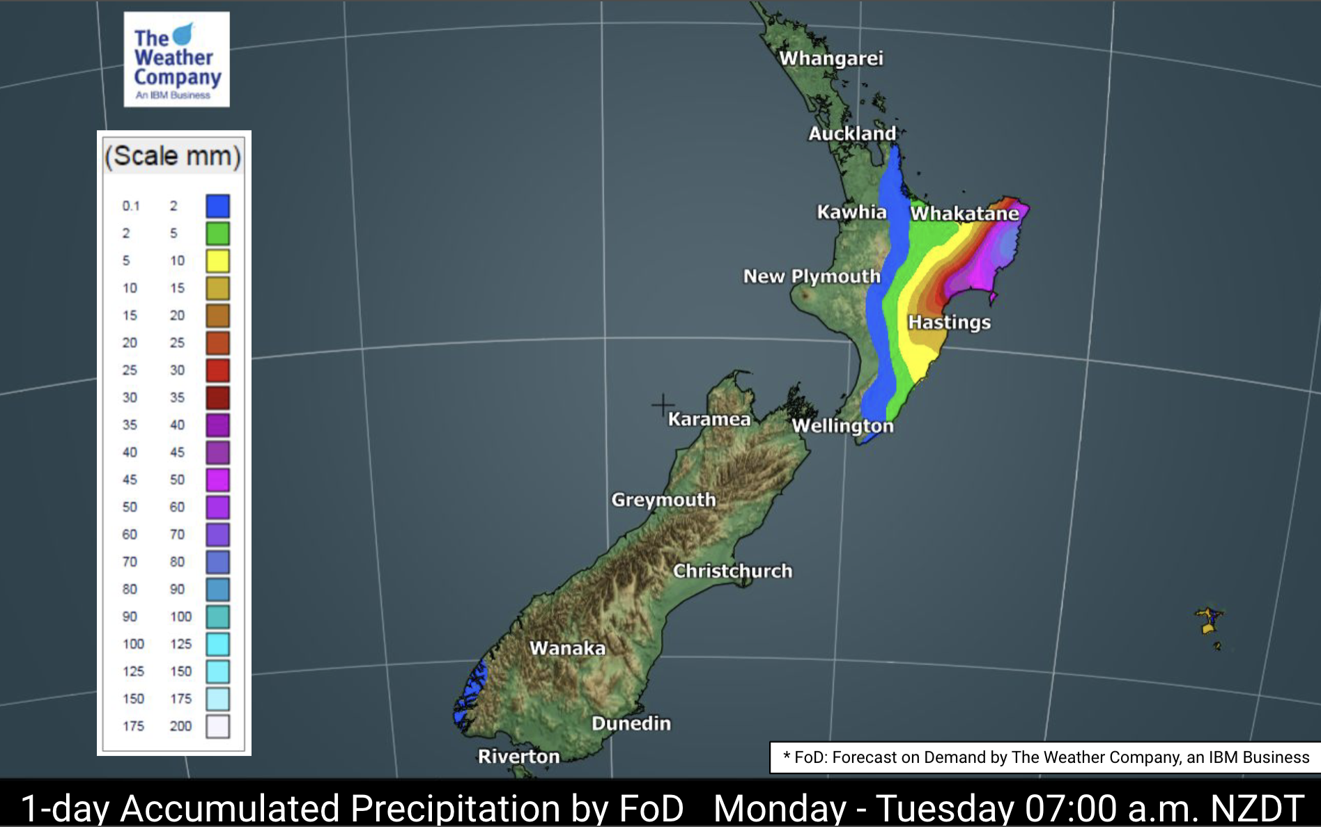Cody is sliding east – reducing the land risks for NZ but remains a ...