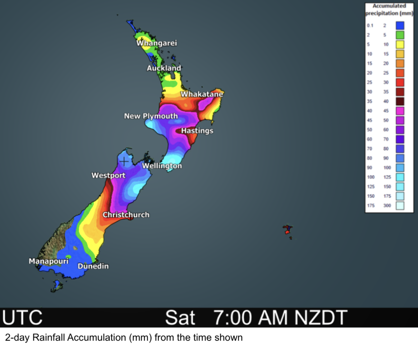 (Ex-Tropical) Cyclone Dovi approaching the North Island, severe weather ...