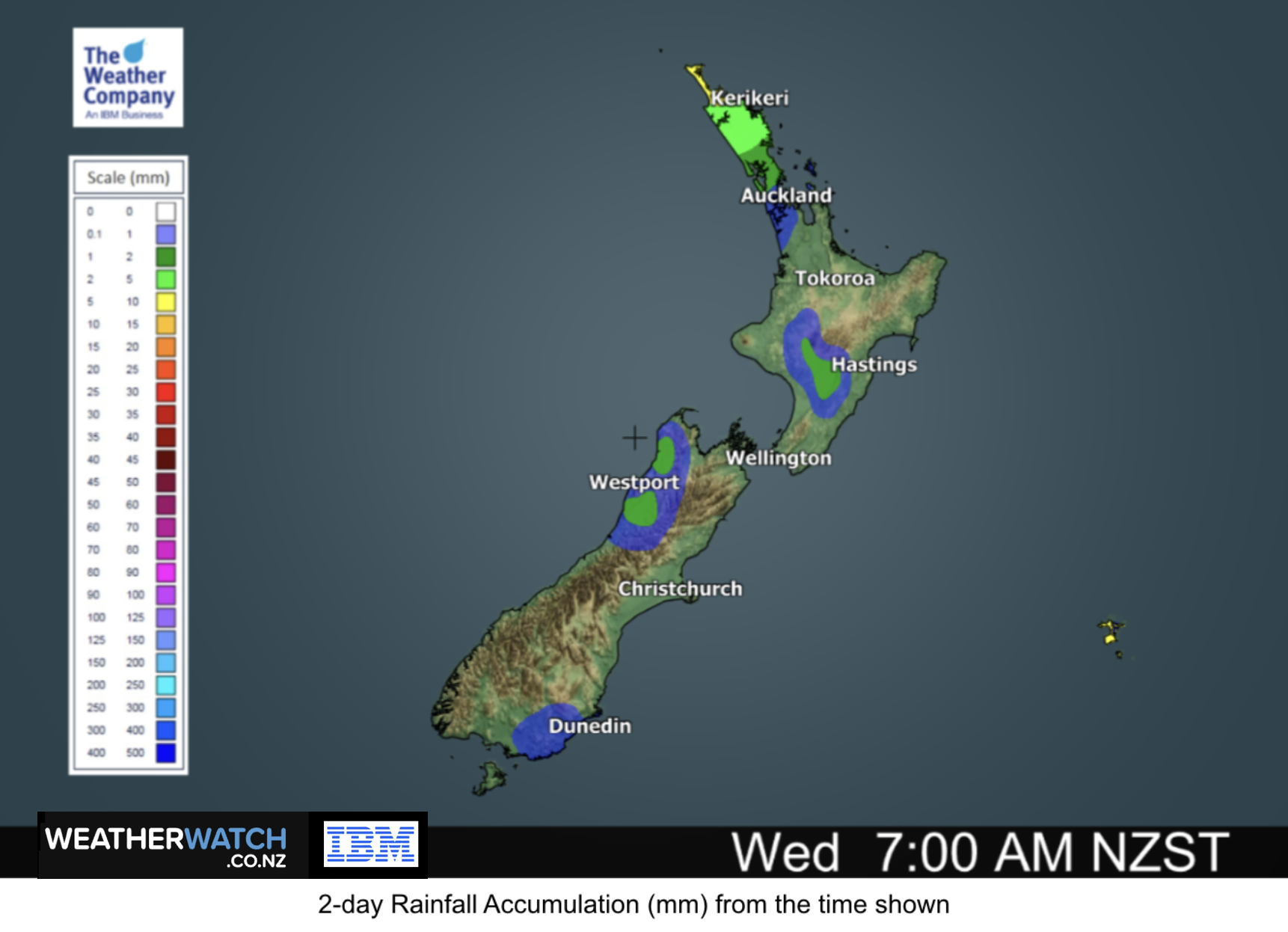 NZ’s current weather in 4 maps – Rain, wind, temperatures ...