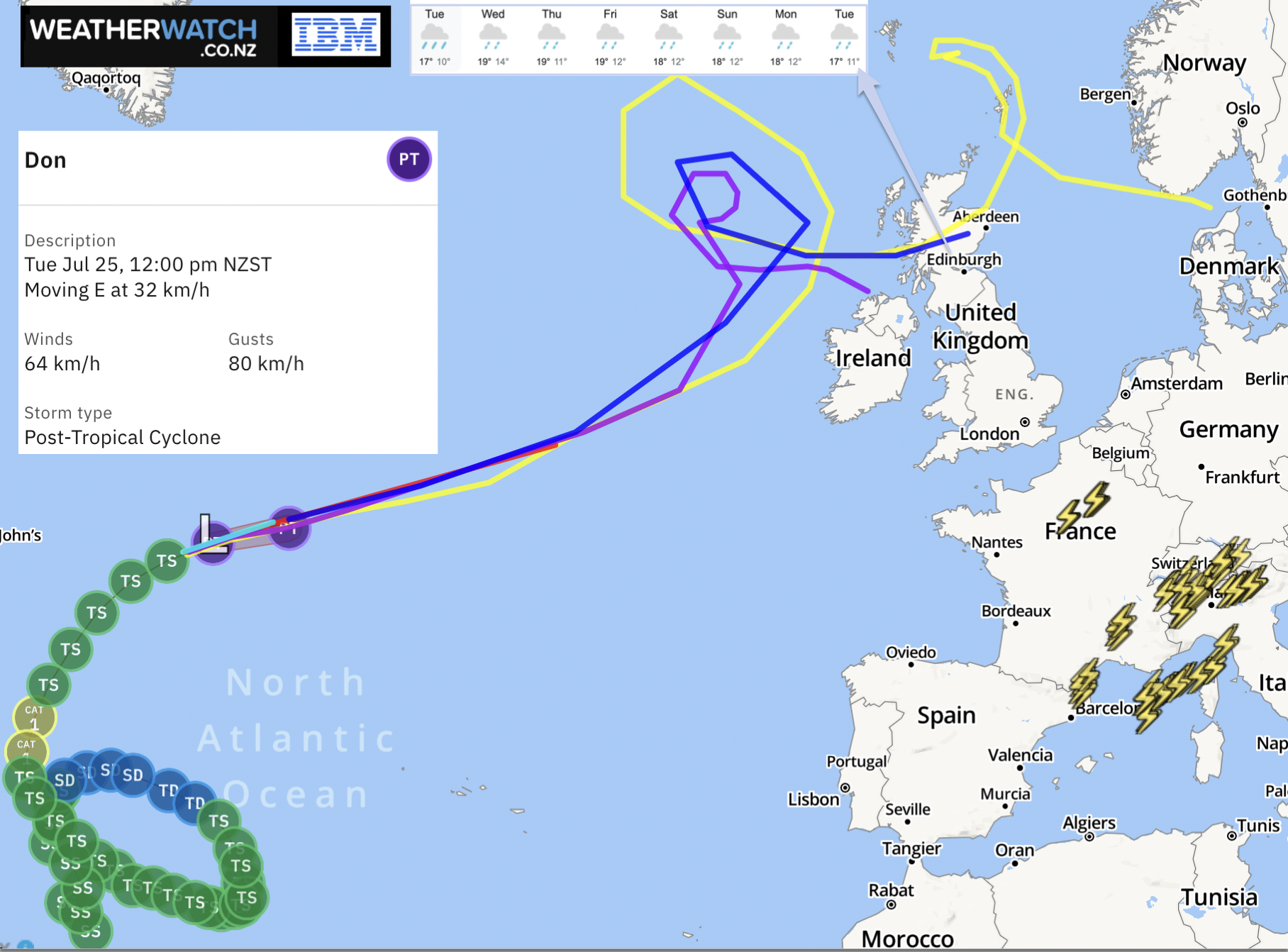 Tracking two northern hemisphere storms today: Western Pacific & North ...